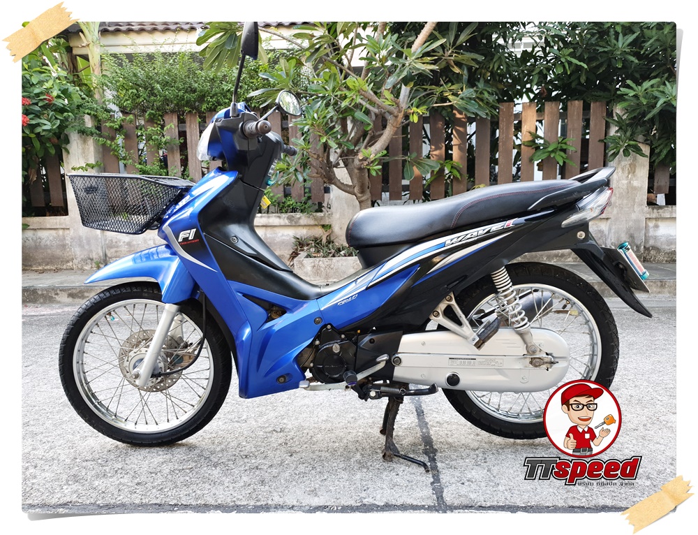 ขายเวฟ 110i ท่อตรงสีน้ำเงินปี 57 เครื่องเดิมผ่อนได้