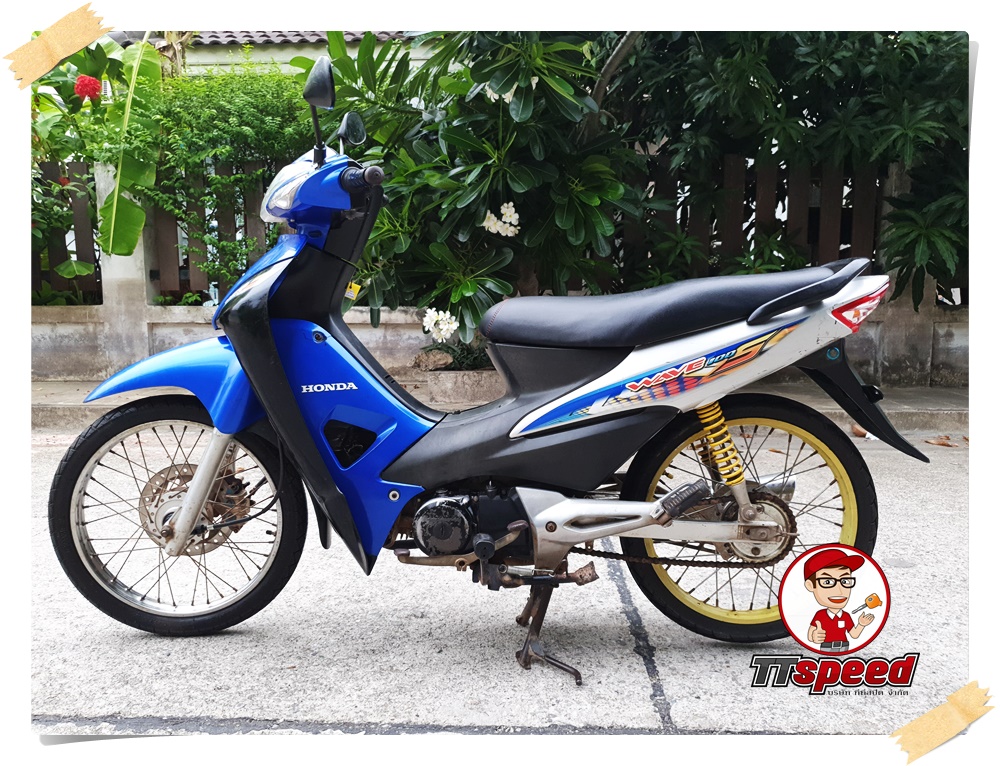 ขายสด Honda Wave 100S Ubox สีน้ำเงินจดปี 50 เครื่องดีเล่มพร้อม