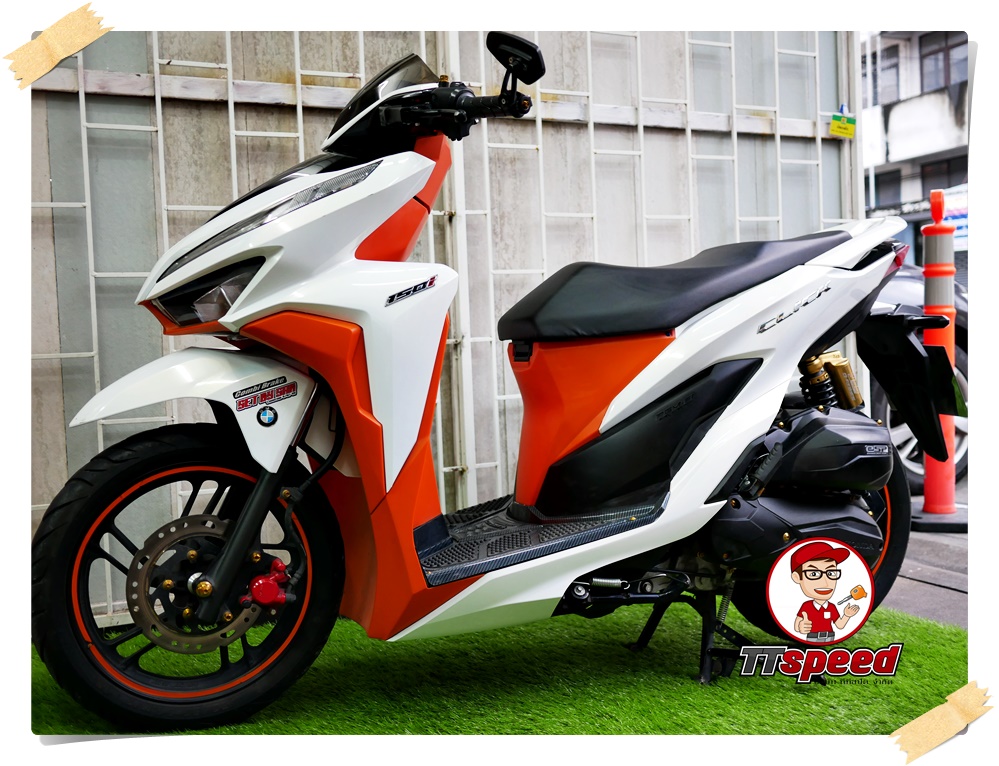 Honda New Click 150i สีขาวส้มจดปี 62 ผ่อนเดือน 1925 บาท
