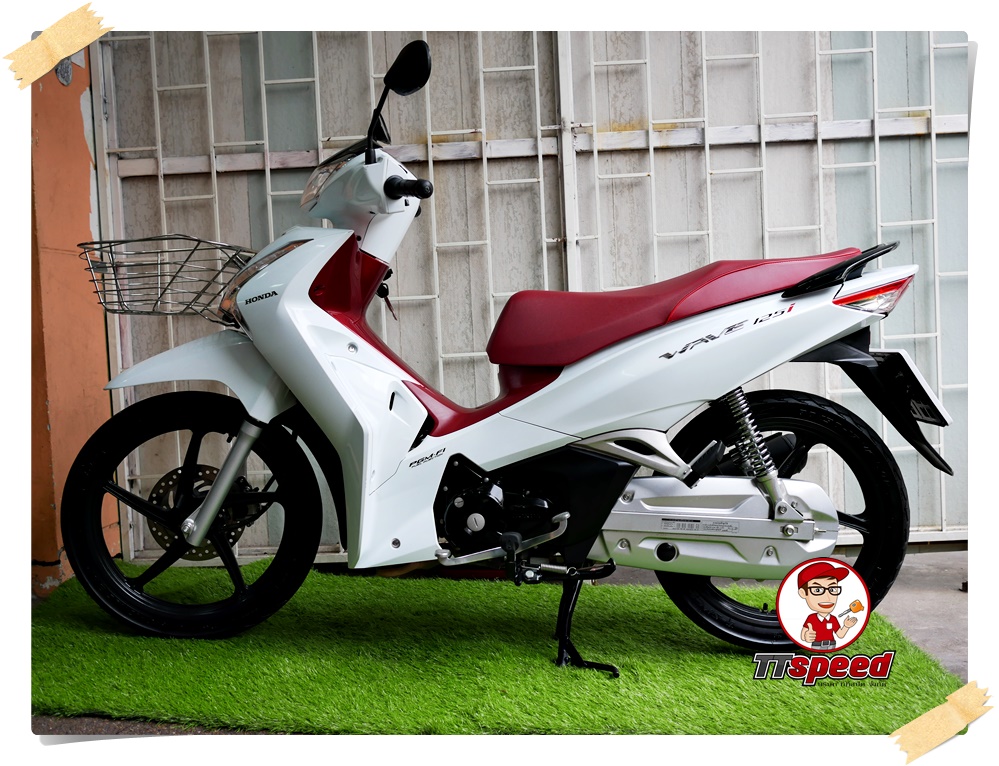 Wave 125i ไฟหน้า LED สตาร์ทมือแม็กเบาะแดงไมล์ 4200 โล