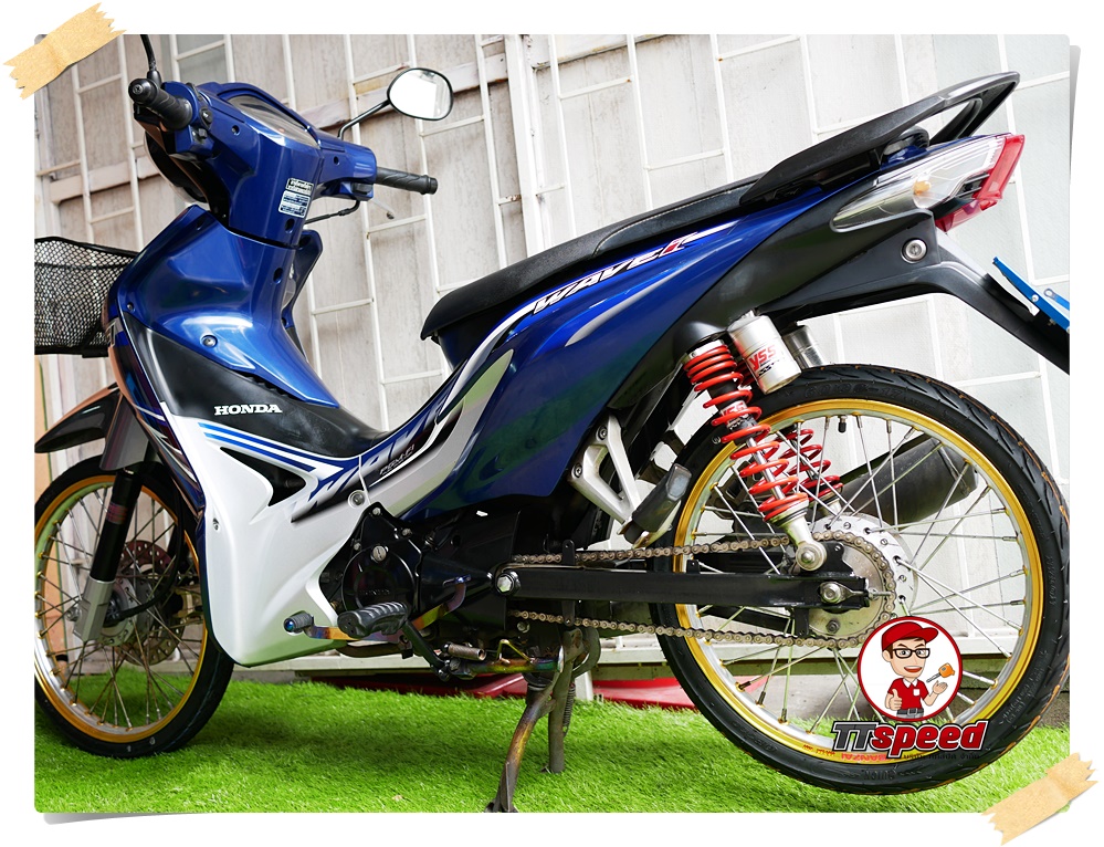 Wave 110iRS จดปี 59 แต่งสวยโช๊คหลัง YSS เครื่องเดิมสตาร์ทมือ
