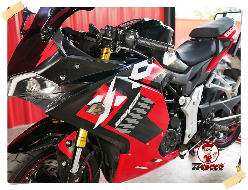 GPX DEMON 150GR สภาพใหม่ครัชน้ำมัน แต่งใส่สายพานแทนโซ่