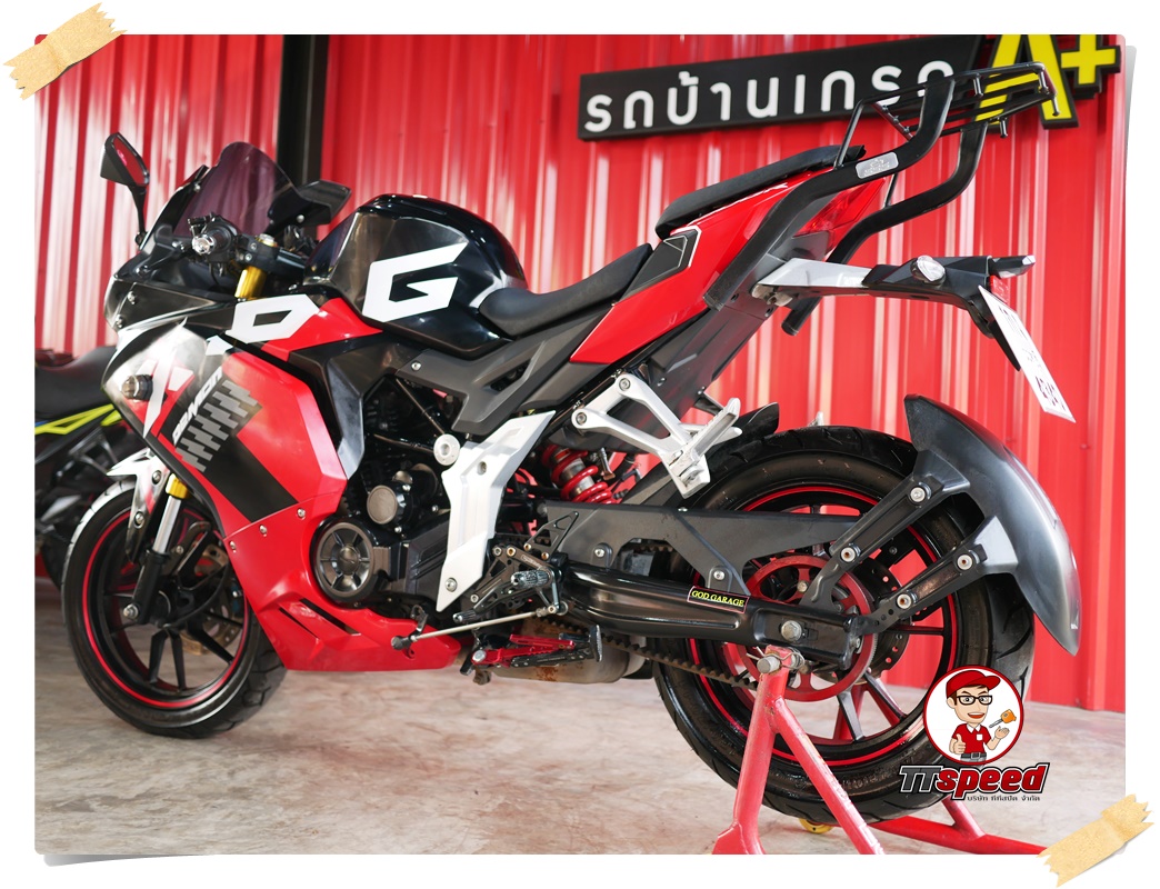 GPX DEMON 150GR สภาพใหม่ครัชน้ำมัน แต่งใส่สายพานแทนโซ่