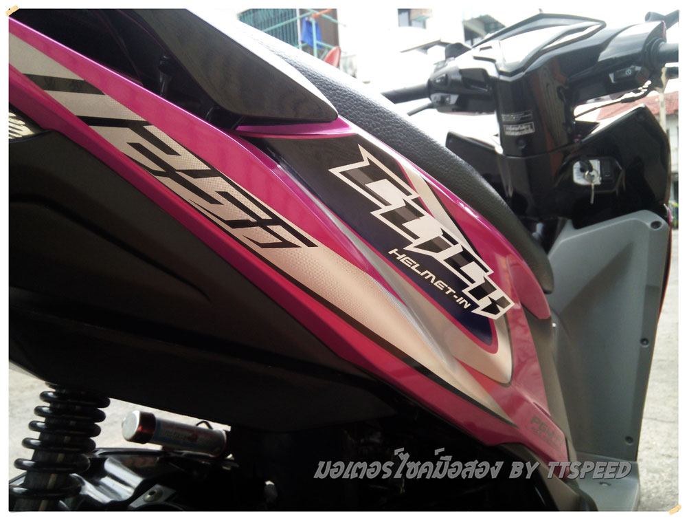 Honda Click สีชมพู-ดำ รถบ้านสภาพสวย จดปี 55 | TTSPEED.COM