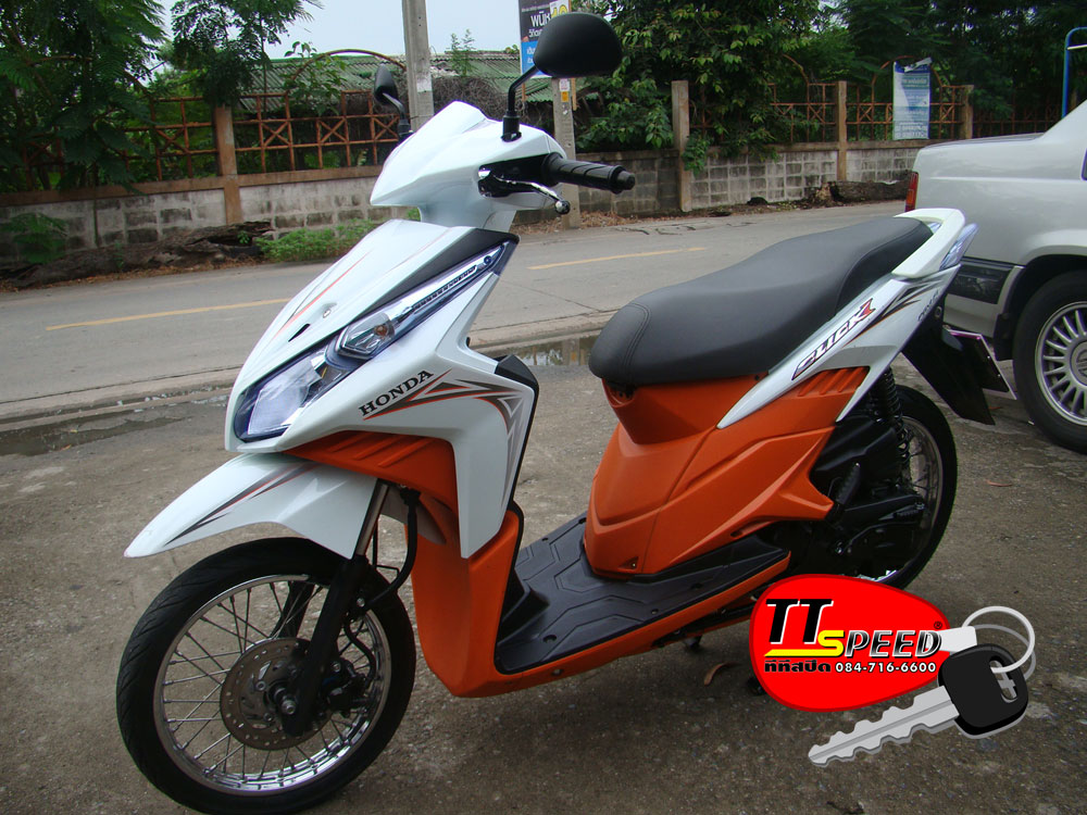 Honda Click-i 110 cc สีส้ม-ขาว | TTSPEED.COM