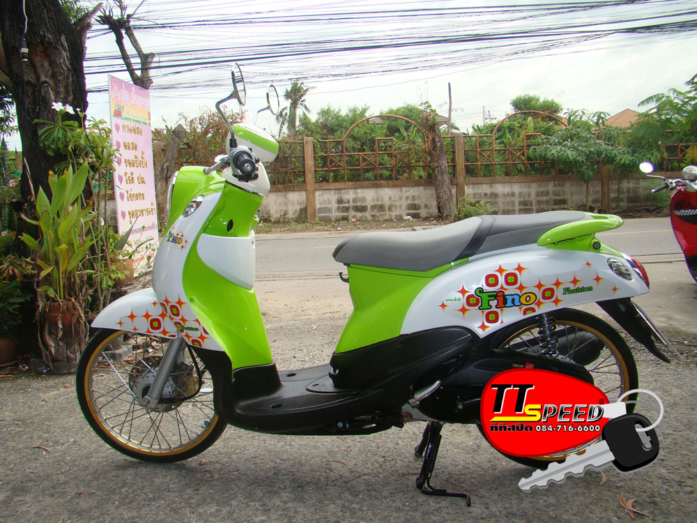 Yamaha รุ่น Fino สีเขียว-ขาว 115 CC. ปี53 | TTSPEED.COM