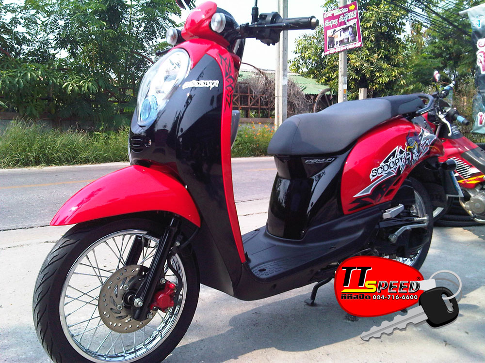 Honda Scoopy-i 110cc ลายใหม่สีแดง สภาพ95% | TTSPEED.COM