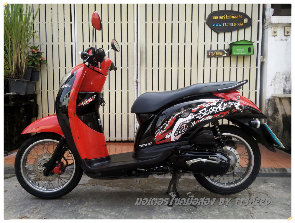 Honda Scoopy-i สีดำ-แดงสภาพดี จดปี 55 | TTSPEED.COM