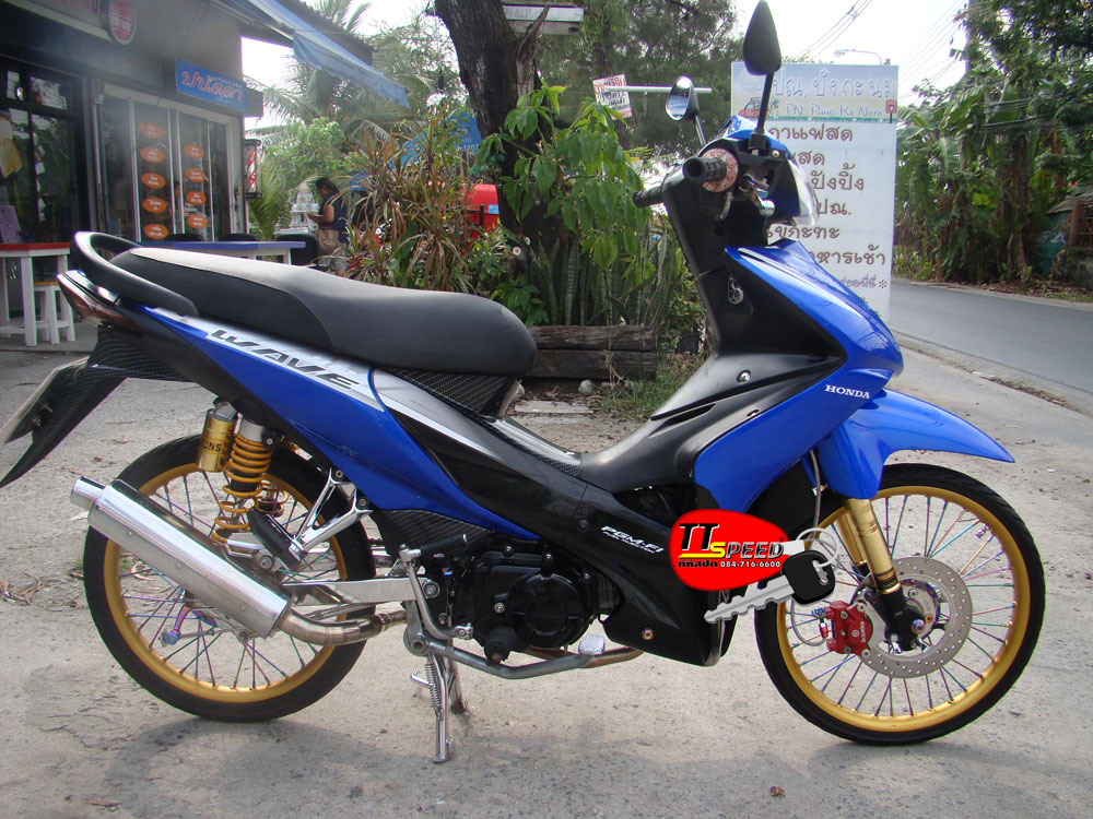 Honda Wave 110 i PGM-Fi ขึ้นซี่ลวดชุบรุ้ง ยางใหม่ | TTSPEED.COM