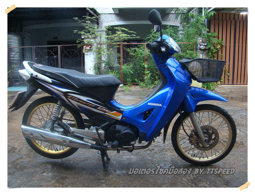 Honda Wave 125 สตาร์ทมือ สีน้ำเงิน-ดำรถจดปี 46 | TTSPEED.COM